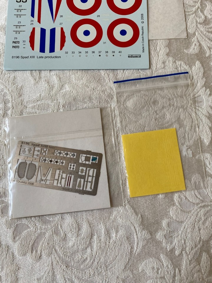DECALS-PHOTO ETCH-MASK- 1/48 - SPAD Xlll by eduard---- (NO PLASTIC) | eBay