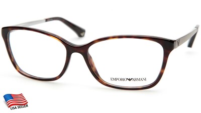 NEW Emporio Armani EA 3026 5026 DARK HAVANA EYEGLASSES FRAME 54-15-140 ...