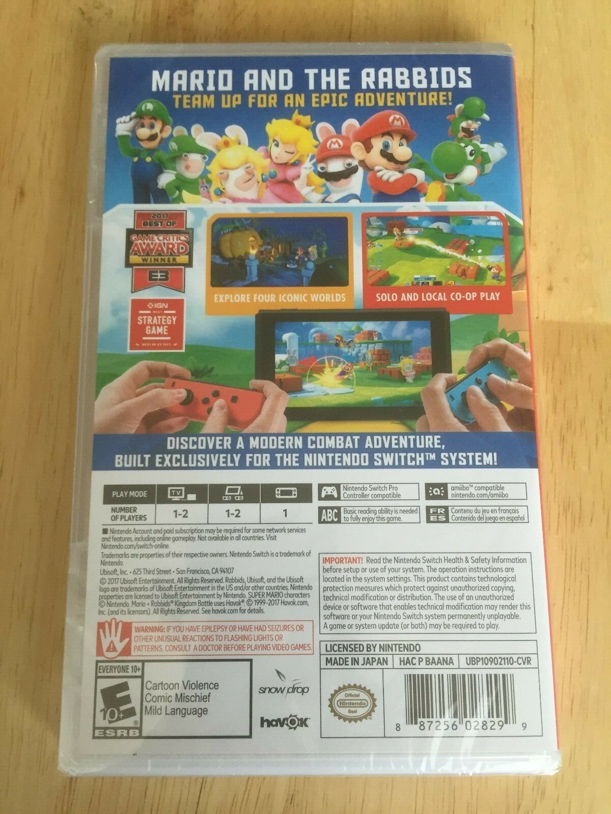 Nintendo Switch Mario + Rabbids Kingdom Battle Brand New Wrapped ...