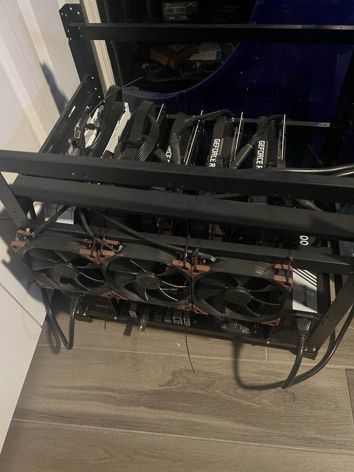 Crypto Mining Rig 3080x5 NonLHR Rog Strix tuf gaming 480+hash | eBay