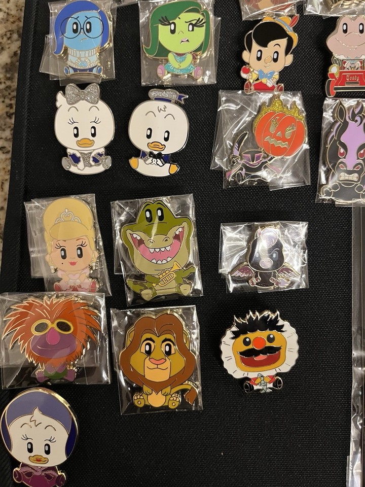 Disney WDI Adorbs Pin Lot (31) , NBC, Inside Out, Goofy Movie, Fantasia ...