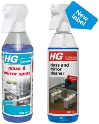 HG Glass Cleaner and Mirror Spray Windows Surfaces Quickly Easy Wipe ...