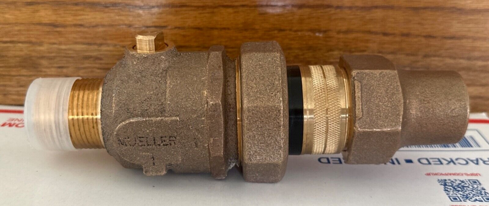 Insulated MUELLER 300 Corporation Ball Valve AWWA M.I.P x 1" Flare nut ...