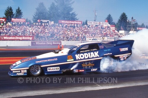 NHRA DRAG RACING FUNNY CAR PHOTO 'BLUE MAX ' DRAG RACING SEATTLE 1988 ...