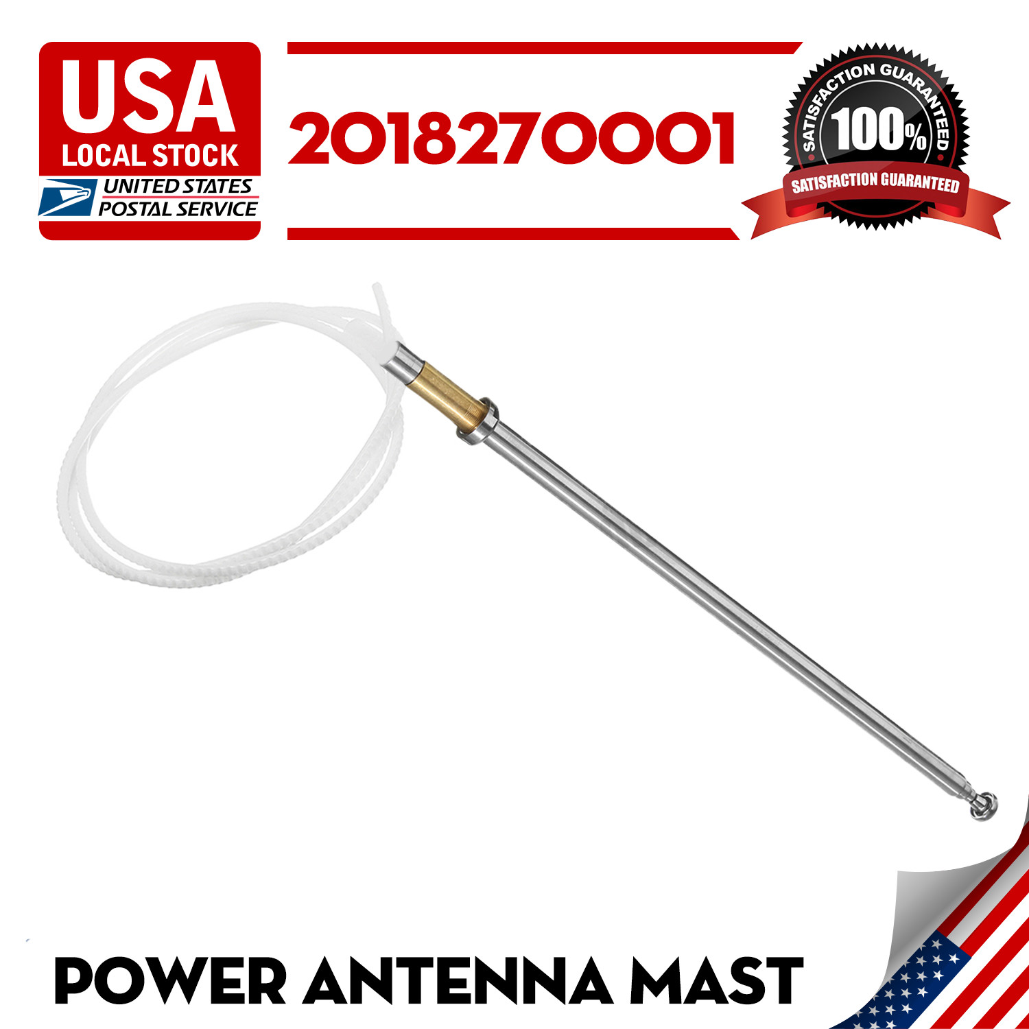 Power Antenna Mast 65221375569 For BMW E12 E23 E24 E28 E30 OEM Replacement