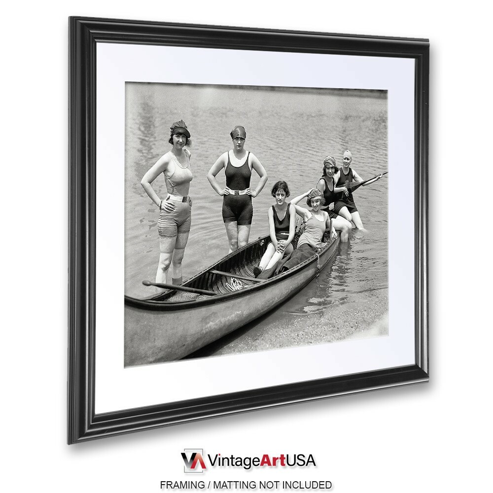 Vintage 1922 Actress Kay Laurell Canoe Girls Photo - Swimsuits Bathing ...