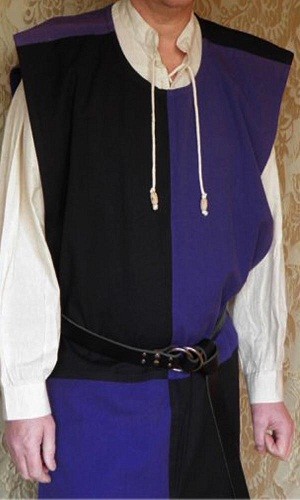 MEDIEVAL Knight Tunic Yellow Green Surcoat Sleeveless Renaissance LARP ...