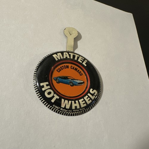 Vintage Mattel Lapel Tab Custom Camaro Car Hot Wheels 1967 Red Lines ...