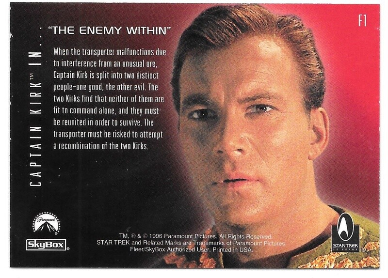 Star Trek 30 Years Phase Two Captain Kirk Doppleganger Chase Card F1 ...