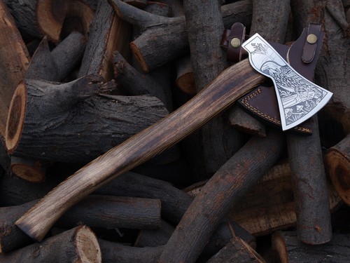 EDC Unique Handmade Viking Axe Biscuit Axe Tomahawk Axe With L/Sheath ...