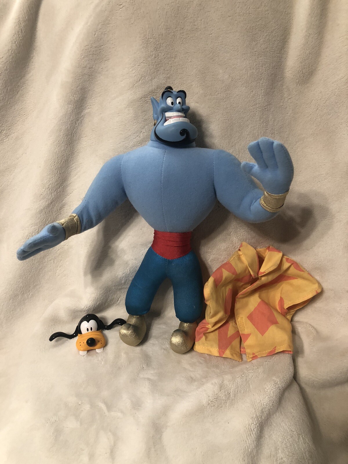 Disney Aladdin Plush Genie Plush Stuffed Animal Vinyl Head Goofy Hat | eBay