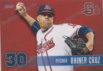 2017 Gwinnett Braves Rhiner Cruz RC Rookie Atlanta Braves | eBay Australia