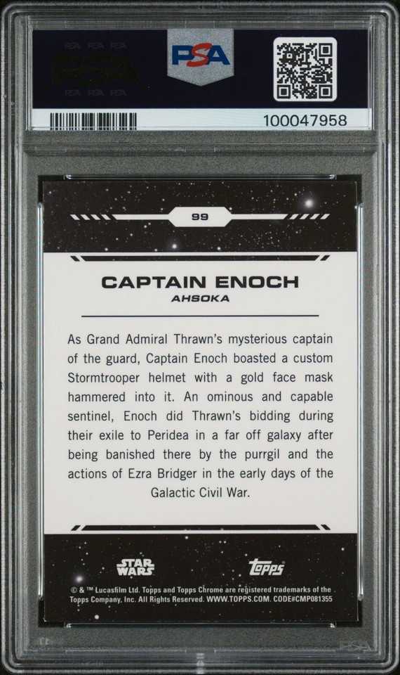 2024 Topps Star Wars Chrome Captain Enoch Red Blast Card #99 PSA GEM MT ...