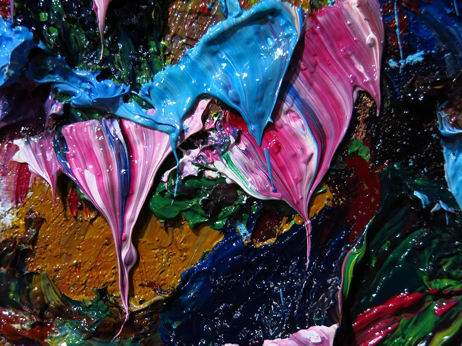 ORIGINAL OIL PAINTING VINTAGE EXPRESSIONIST ART NATURE LANDSCAPE ...