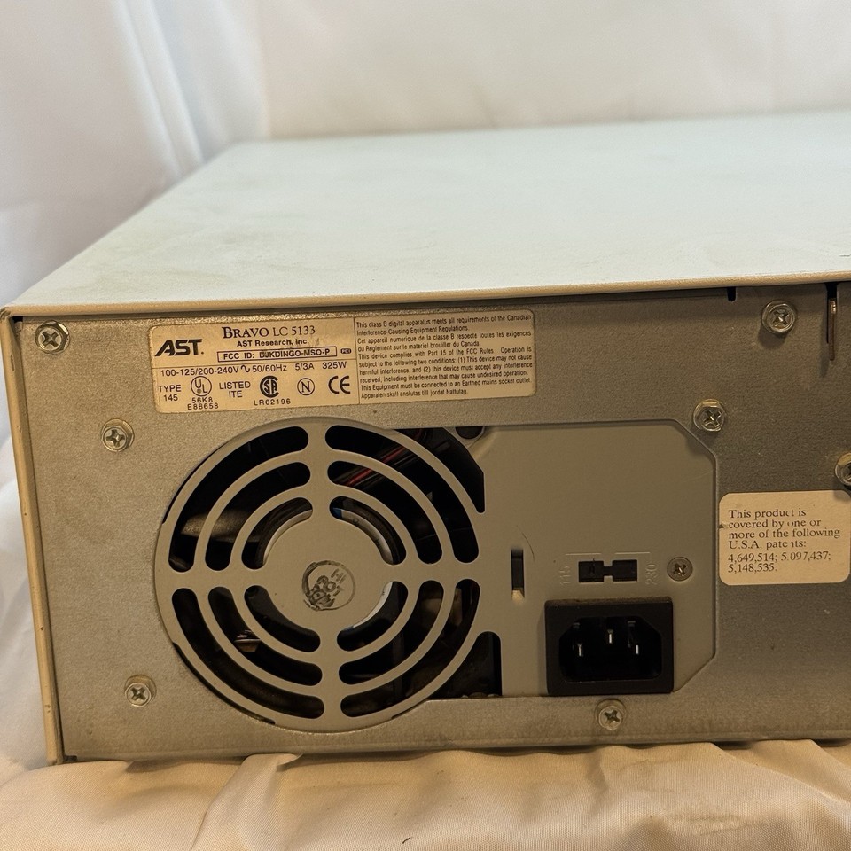 Vintage AST Research Bravo LC 5133 Desktop Computer WINDOWS 95 Untested ...