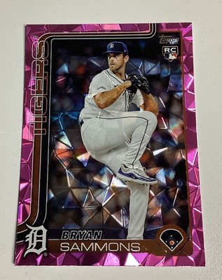 2025 Topps Update BRYAN SAMMONS Pink Diamante Foil Rookie Card RC US198 ...