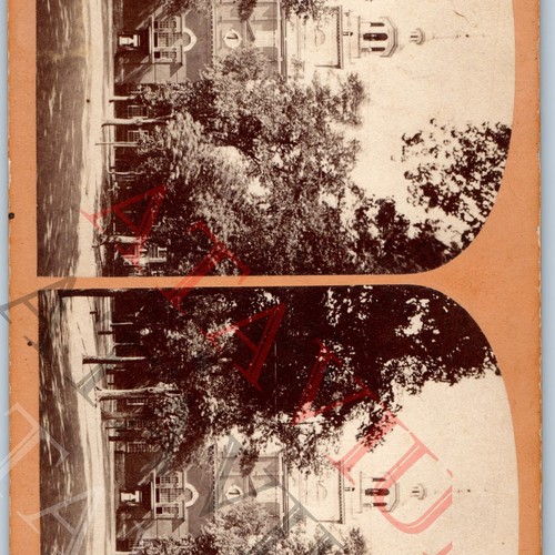 1870s Philadelphia PA Independence Hall Real Photo Stereoview Entrance ...