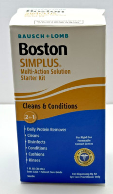 BAUSCH + LOMB BOSTON SIMPLUS MULTI-ACTION SOLUTION STARTER KIT - NEW ...
