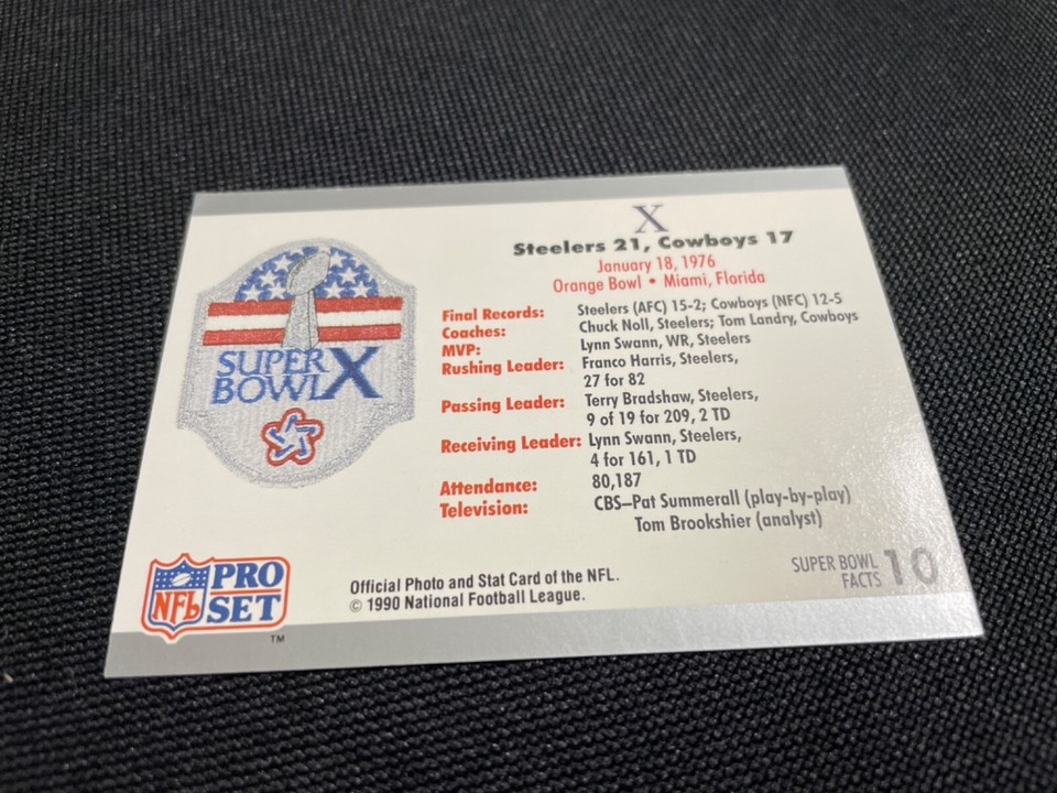 Andy Russell Autographed Signed Football Card 1990 Pro Set X Pittsburgh ...