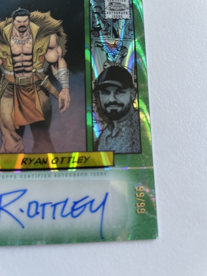 Ryan Ottley Topps Chrome Marvel 2024 Auto 99/99 Amazing Spiderman ...