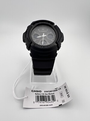 Casio AWGM100B-1A G-Shock Tough Solar Atomic Radio Signal Running ...