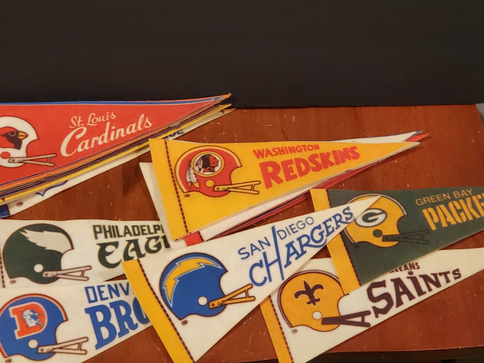 Vintage 1970's NFL Mini Felt Pennants, Set of 31, NFL, 28 Teams & NFC ...