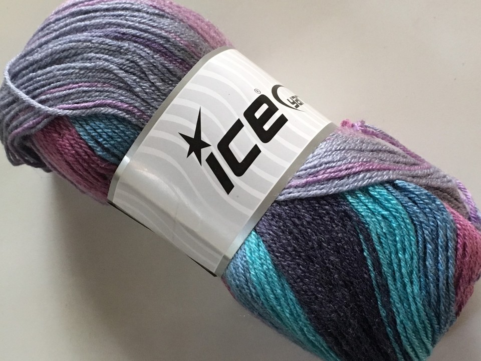 100 gram Merino Gold Batik #23436 Ice Merino Wool & Acrylic Sport Yarn ...