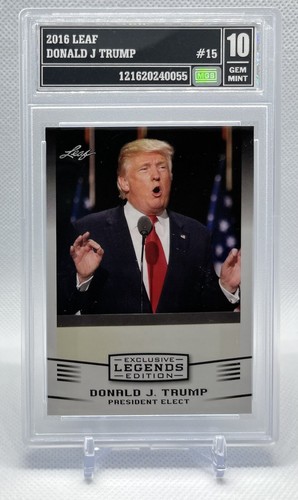 2016 Leaf Exclusive Donald Trump Legends Edition #15 Graded 10 Gem Mint ...