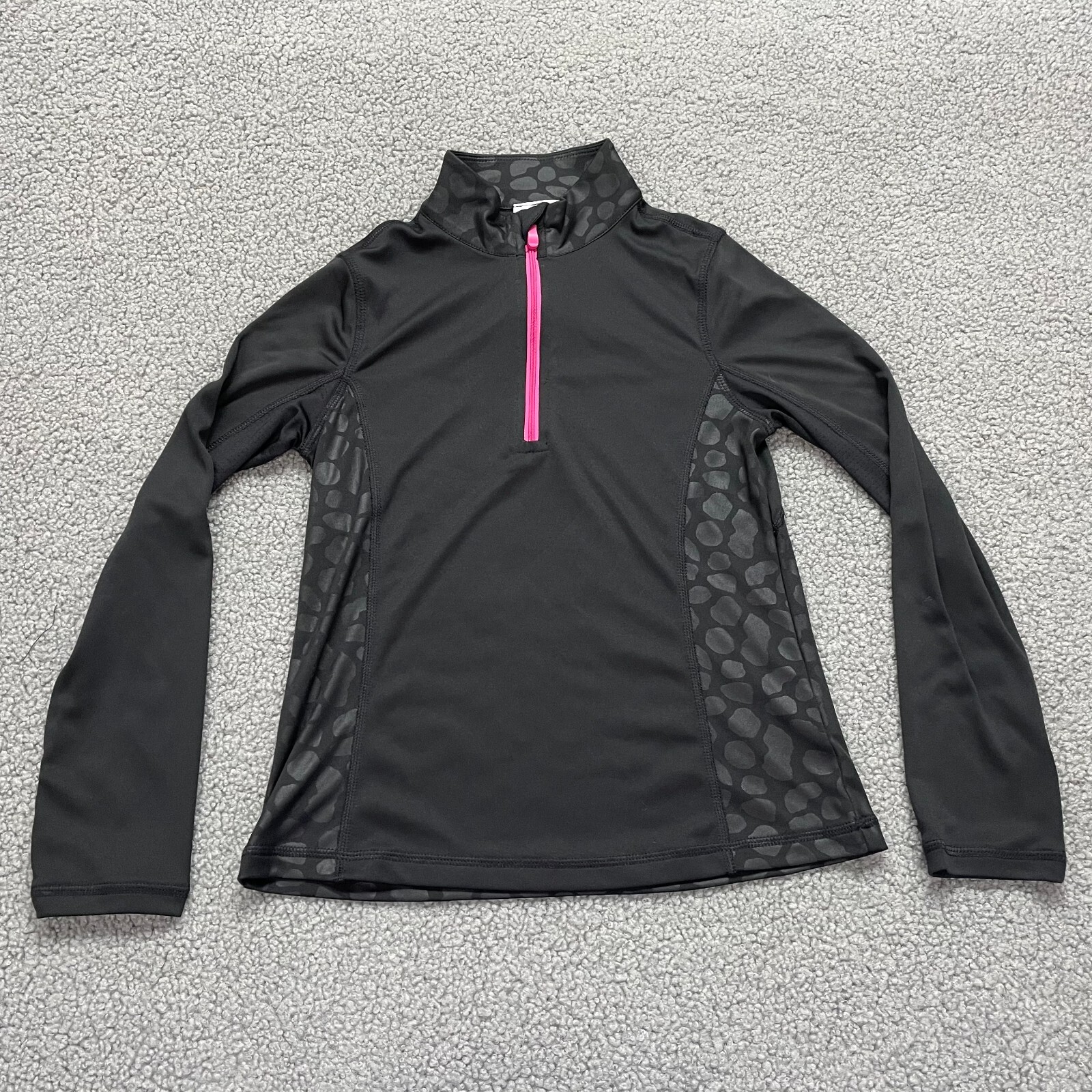 Daskin Now Girls Shirt Size 7-8 Black Half Zip Pullover Long Sleeve ...