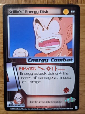 Krillin's Energy Disk Saiyan Saga Rare Limited #216 | eBay