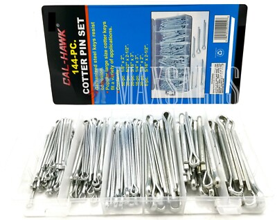 144Pc Large Assorted Cotter Pins Extra Large Pin Assortment Cotter Keys ...