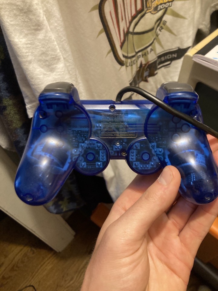 Tested OEM PlayStation PS2 Controller DualShock 2 Ocean Clear Blue ...