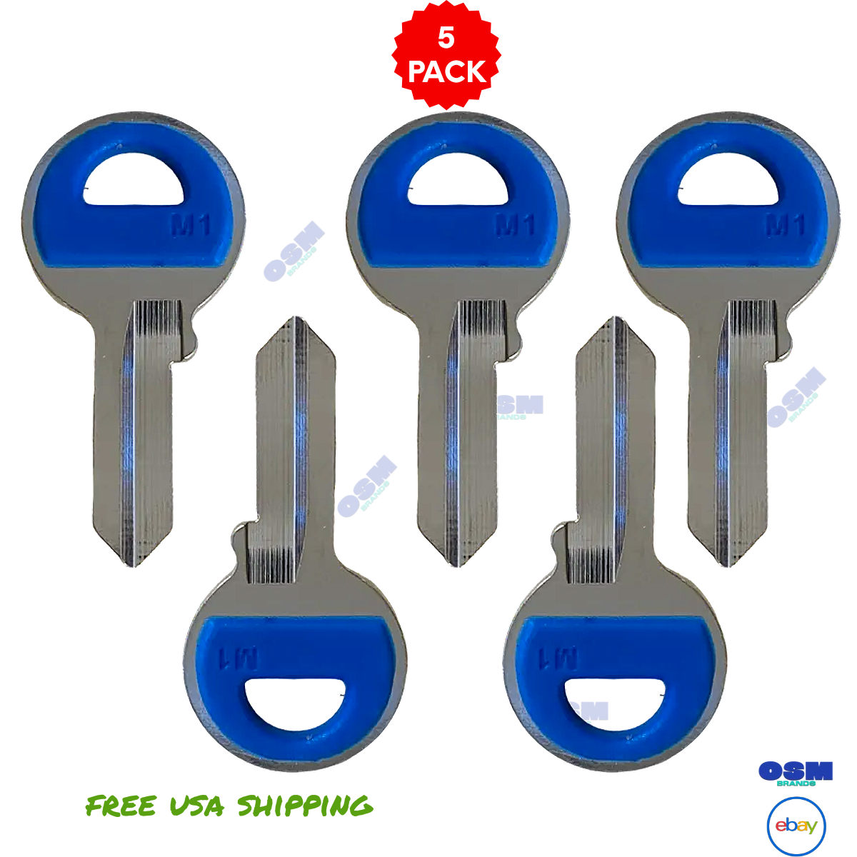 5 M-1 FOR MASTER LOCKS BLUE PVC Head Key Blanks Key Blanks | eBay
