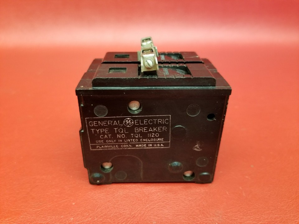 20 Amp GE General Electric Type TQL 2 Pole Circuit Breaker 20A TQL2120 ...