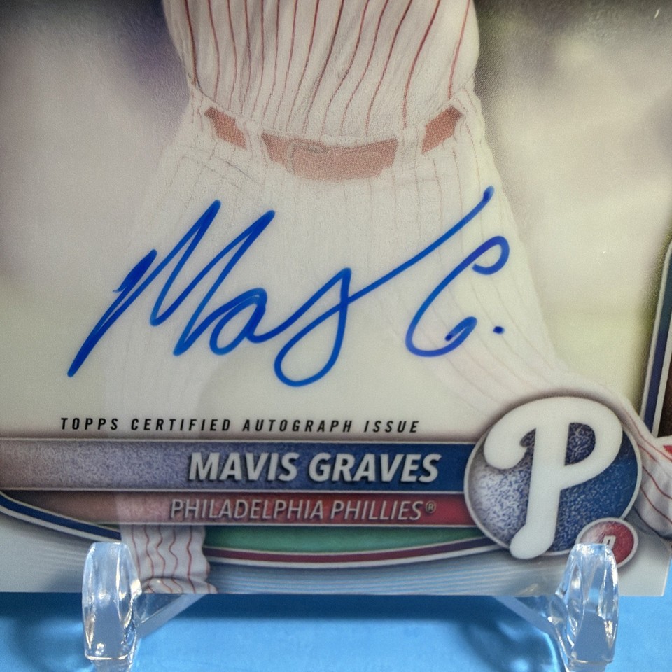 2025 Bowman Chrome 1st Mavis Graves Auto #CPA-MG RC Autograph Phillies ...