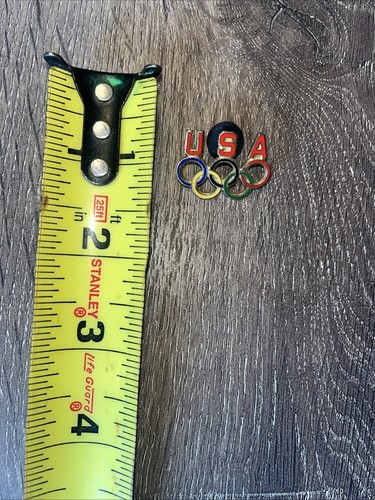 Vintage USA Olympic Rings Pin – Rainbow Enamel Hat/Lapel – 5-Ring Logo ...