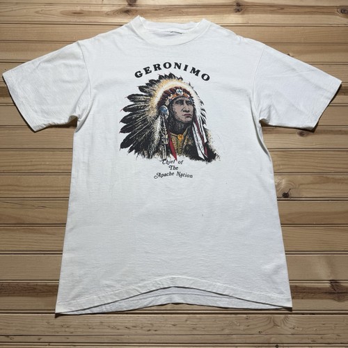 Vintage 80s 90s Geronimo Chief Of The Apache Nation Single Stitch Shirt ...