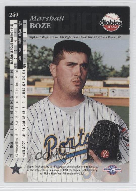 1994 Upper Deck Minor League Baseball Marshall Boze #249 g4j | eBay UK