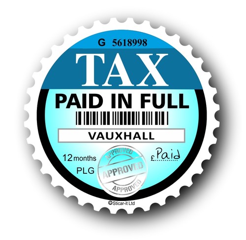 Novelty Fun Tax Disc Replacement Road Fund Licence Car sticker Fits All ...