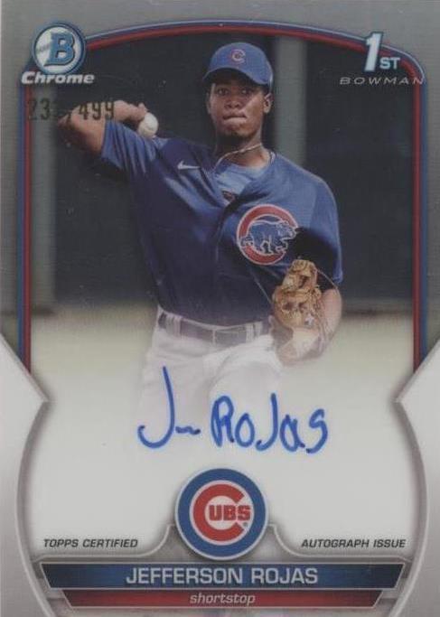 2023 Bowman - Chrome Prospect Autographs Jefferson Rojas #CPA-JR ...