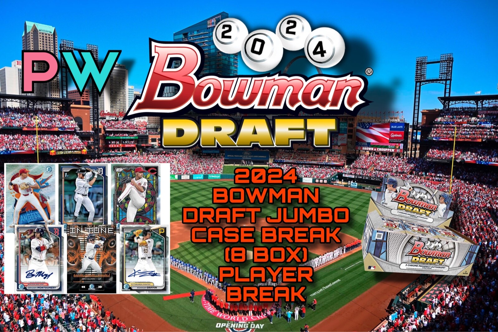 Konnor Griffin 2024 BOWMAN DRAFT JUMBO CASE BREAK (8 BOX) PLAYER BREAK ...