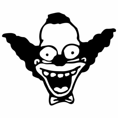 4.8" KRUSTY THE CLOWN Vinyl Decal Sticker Car Window Laptop Simpsons ...