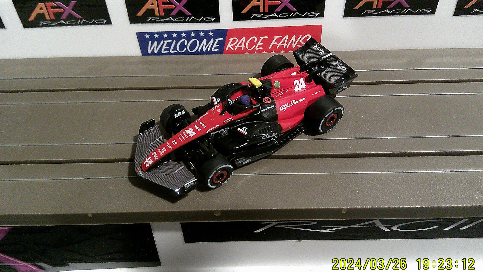 AFX RACING H.O. SCALE LIMITED EDITION ALPHA ROMEO F1 FY-24 NEW IN ...
