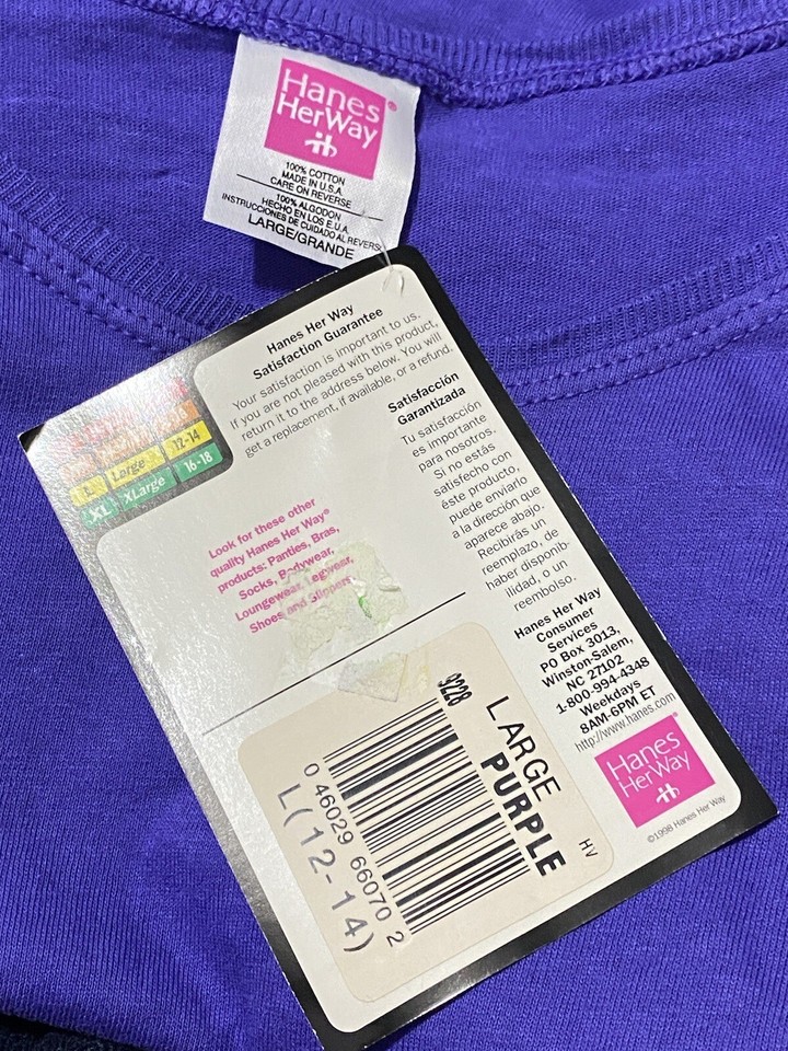 Hanes Her Way Women Tank Top Size L Purple NWT | eBay