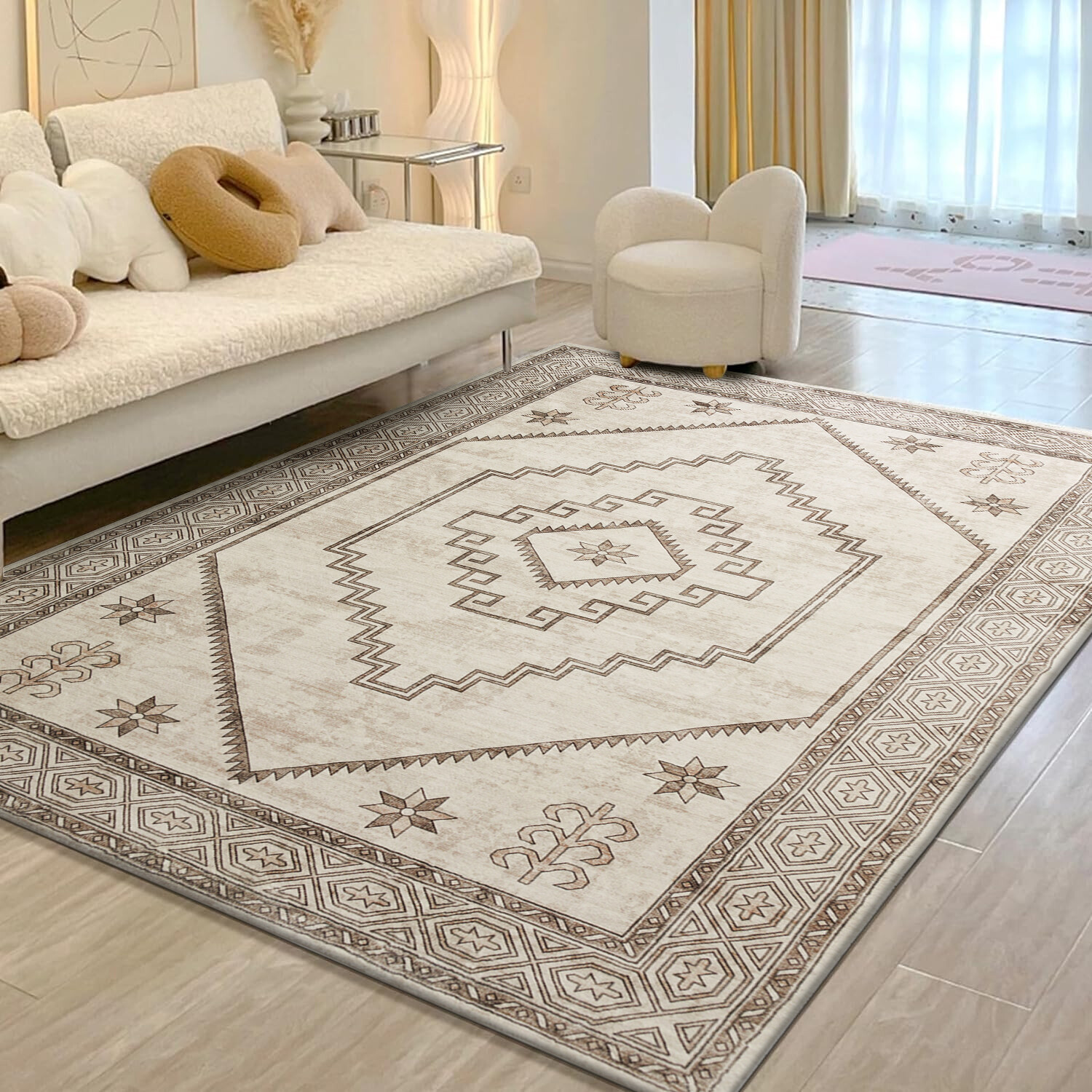 Large Traditional Rugs Living Room Bedroom Carpet Non Slip Hallway ...