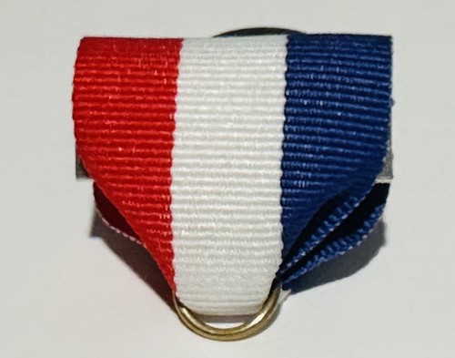 Award Medal Drapes Red White Blue Safety Catch Made In USA W Ring | eBay