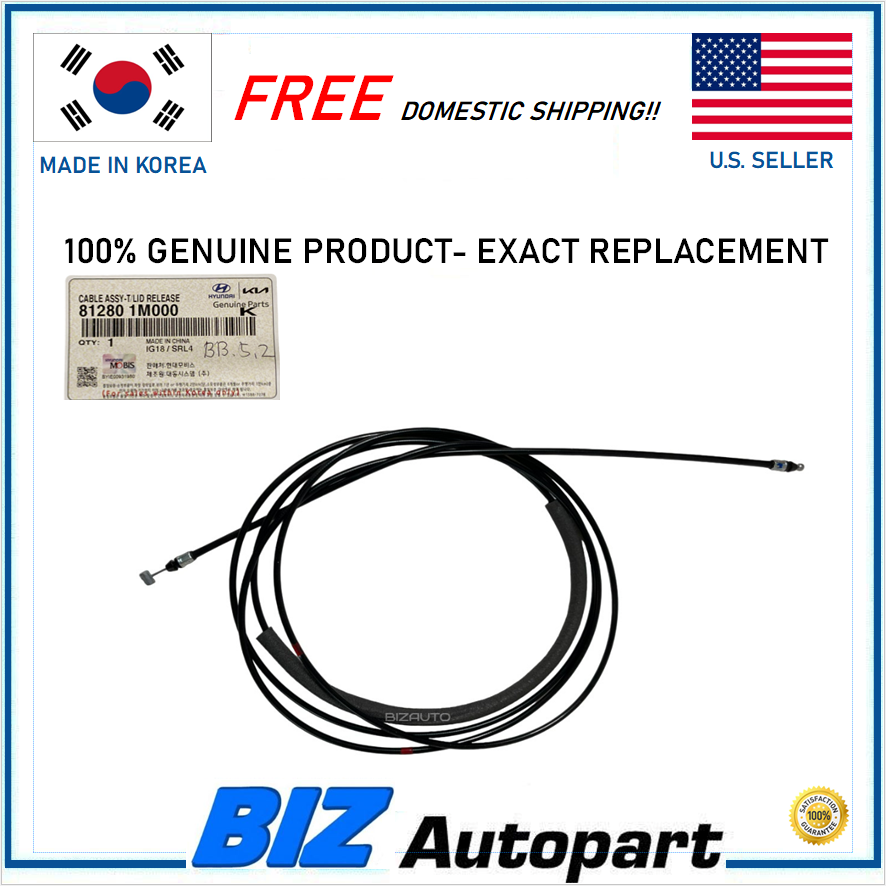 Genuine Trunk Lid Release Cable for 2010-2013 KIA FORTE # 81280-1M000 ...