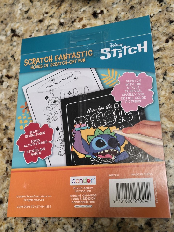 Lilo & Stitch Bendon Scratch Fantastic Activity Book Scratch Art - NEW ...