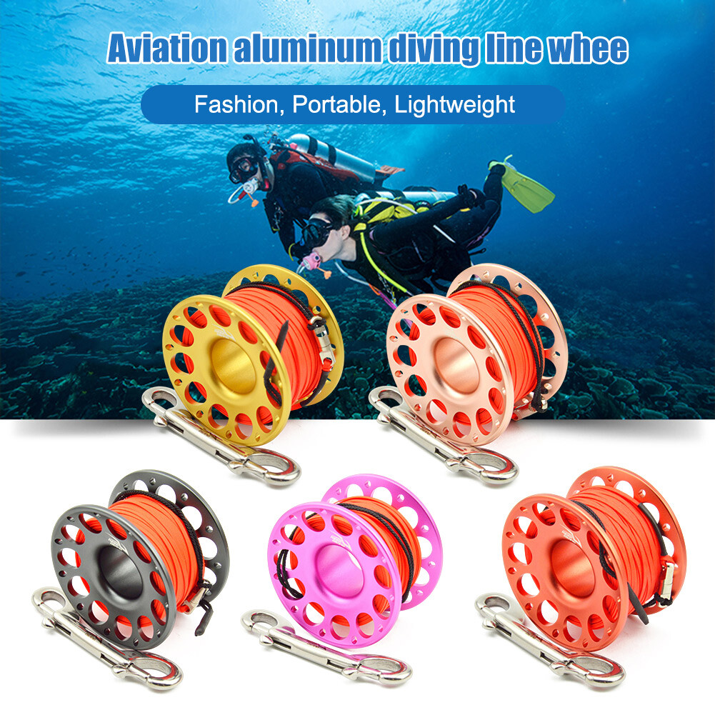 Finger Spool Double Headed Hook Durable Lifeline Diving Rope Cave Dive ...