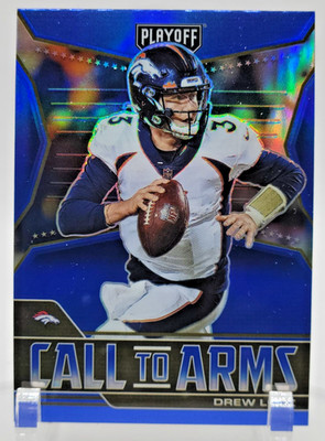 2021 Panini Playoff Drew Lock Call to Arms #CA-DLO Blue Prizm | eBay